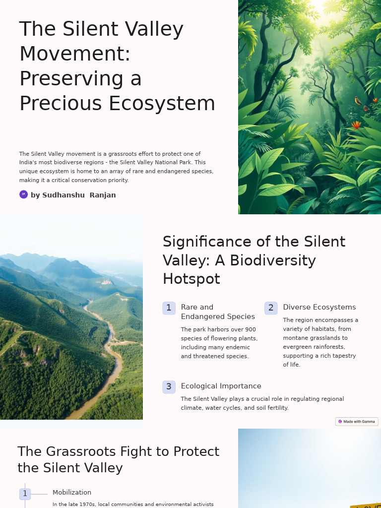 Silent Valley Movement: A Conservation Triumph | PDF