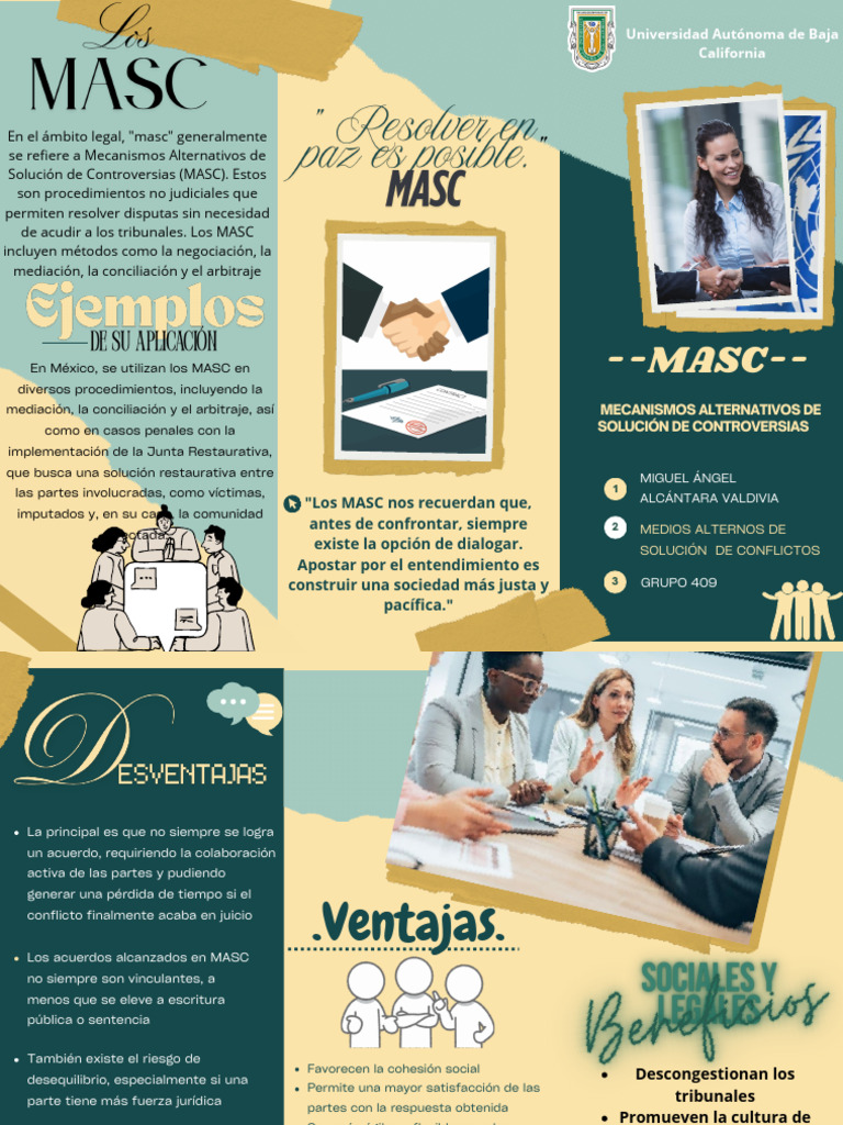 Triptico Miguel | PDF | Mediación | Arbitraje