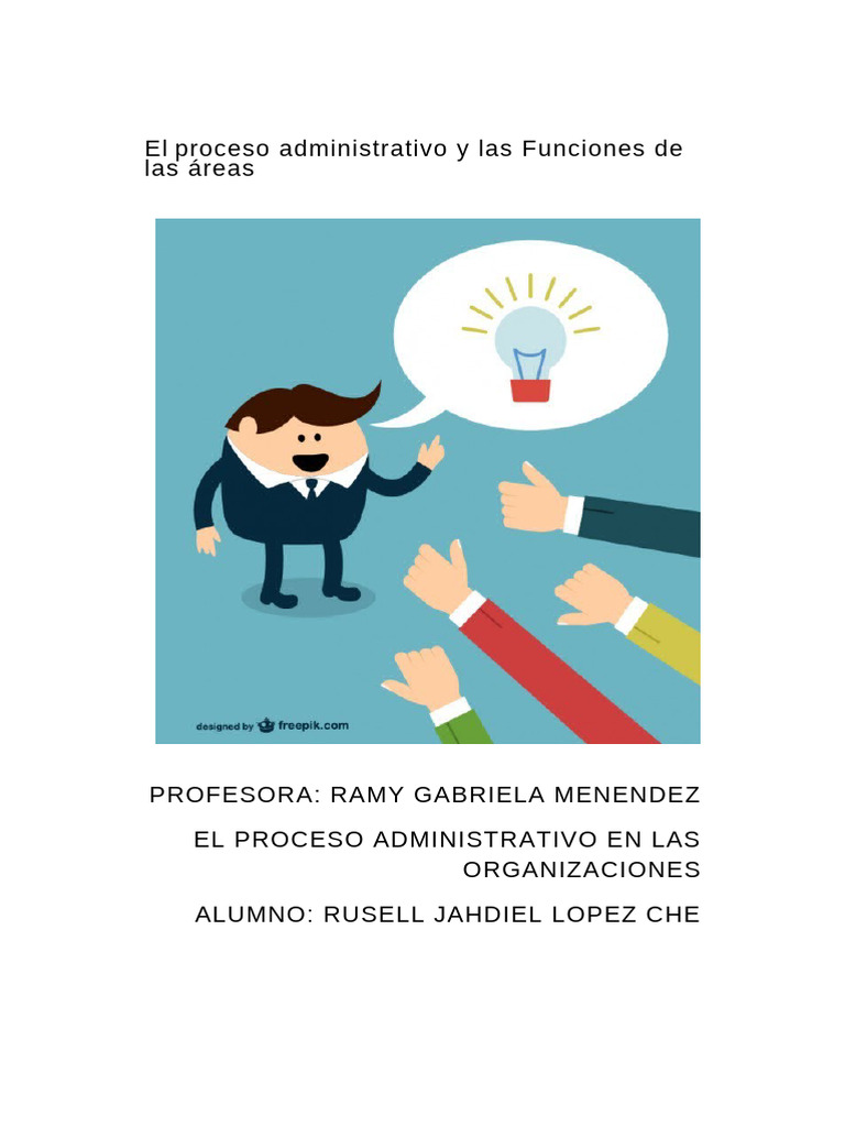 El Proceso Administrativo y Las Funciones de Las Áreas | PDF | Planificación | Business