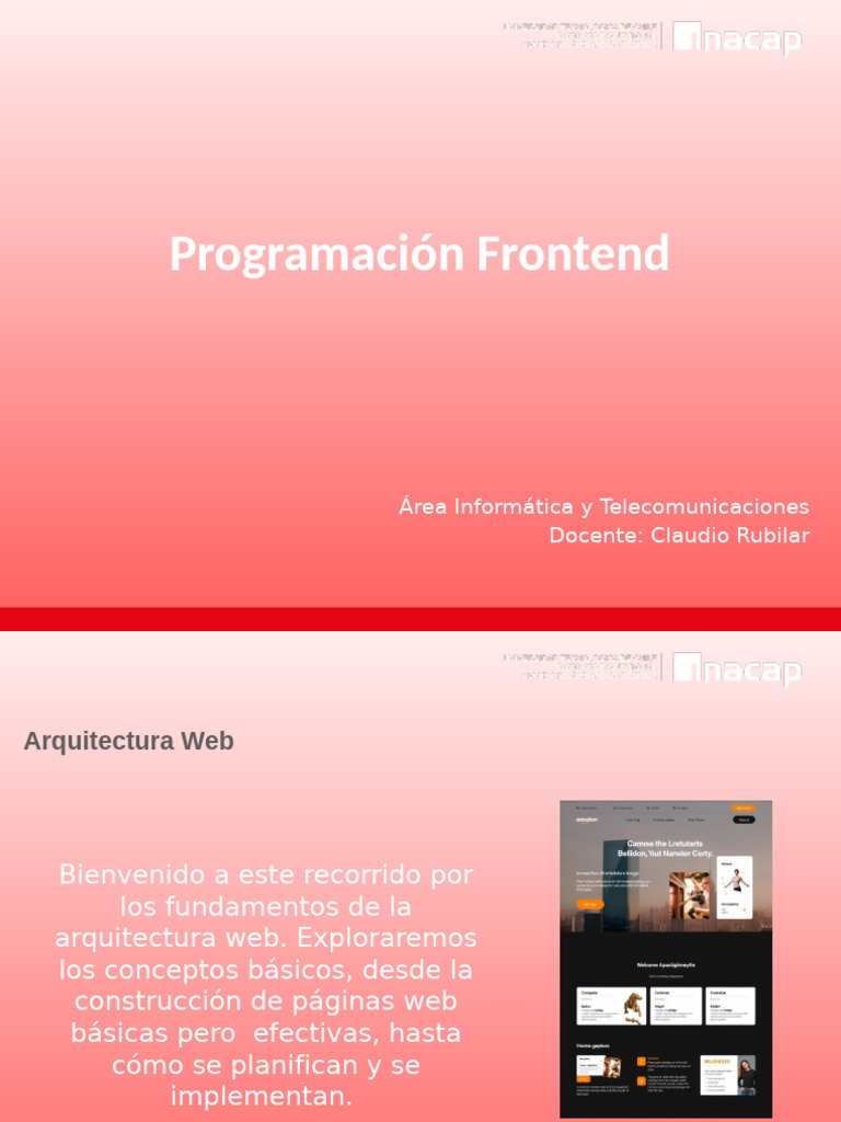 Frontend Arquitectura Web | PDF | Aplicación web | HTML