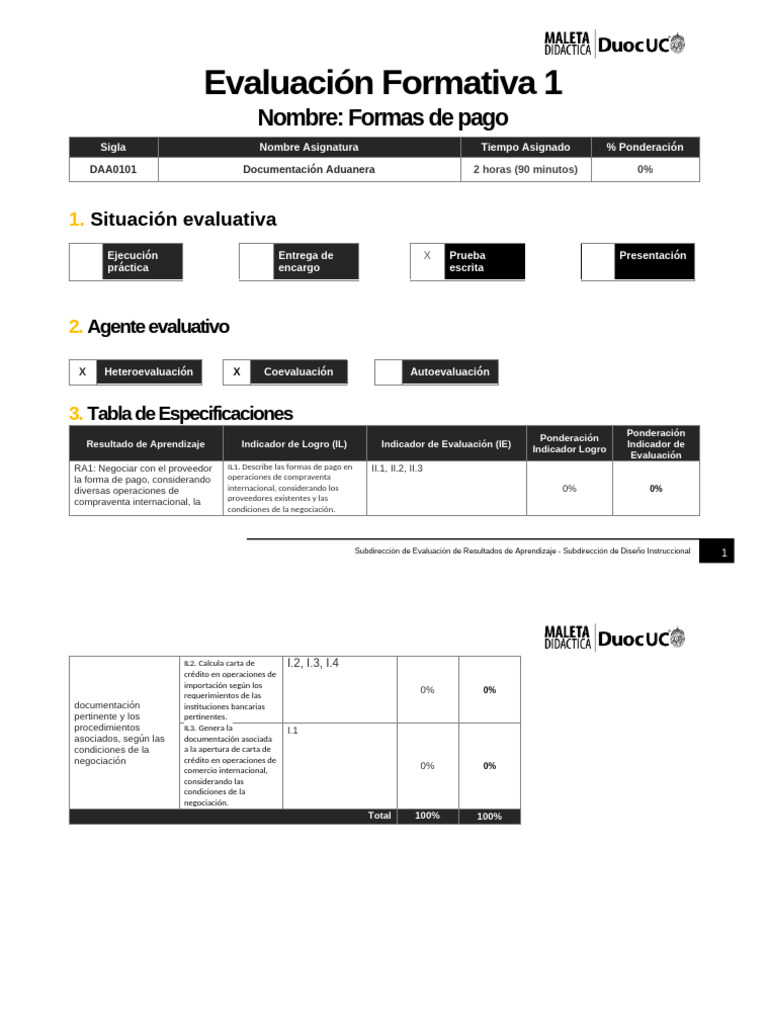 Evaluación Formativa 1 - EA1 | PDF