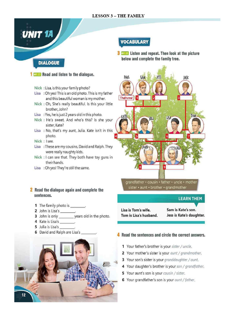 Lesson 3 - The Family - Worksheet | PDF