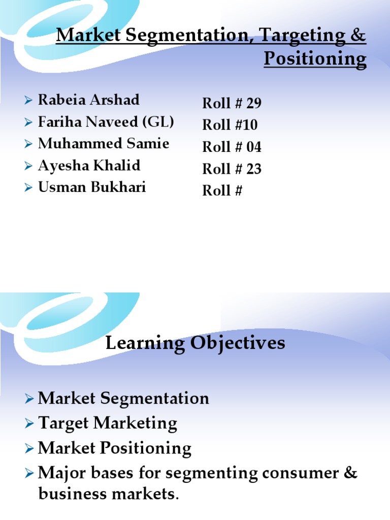 Chapter 7 (Final) | PDF | Market Segmentation | Competitive Advantage