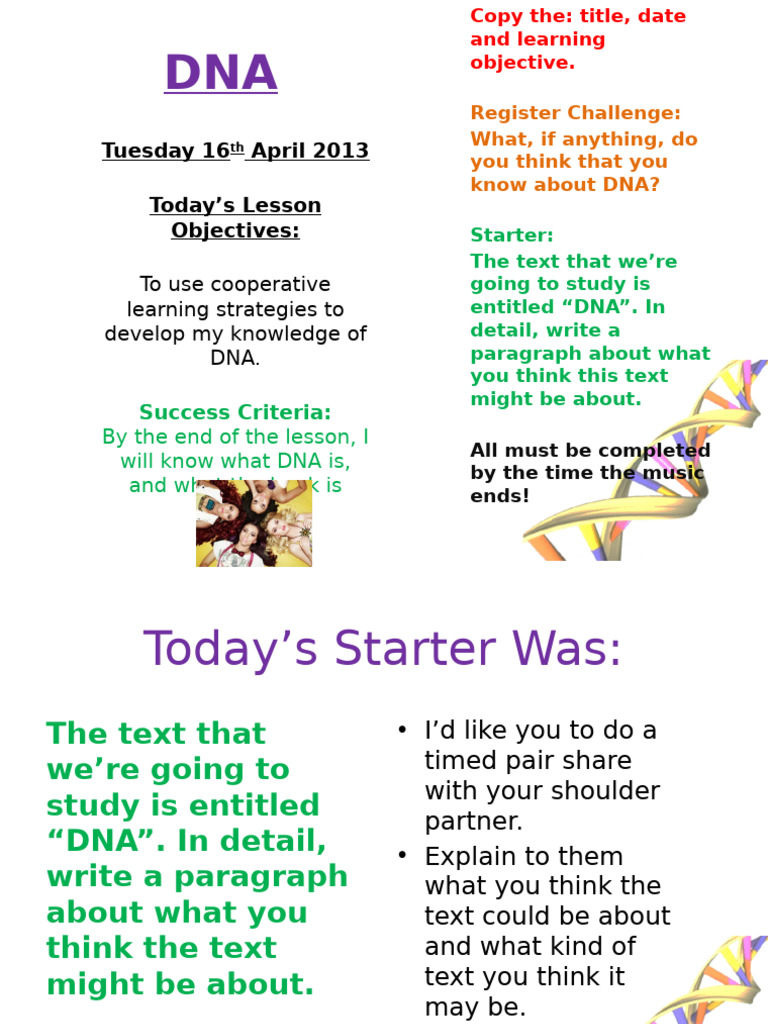 Lesson 1 Prereading Themes of DNA | PDF | Crime Scene