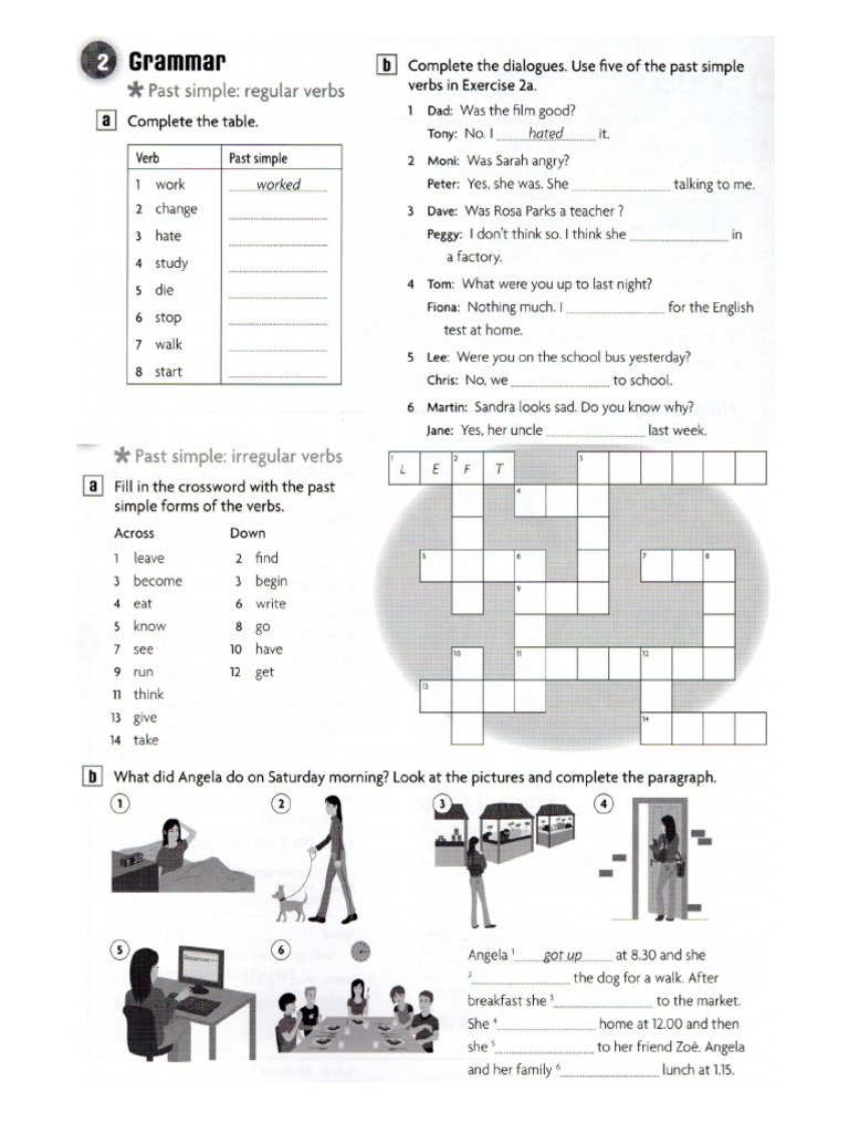 Past Simple Exercises | PDF