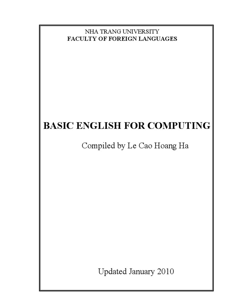 Basic English for Computing Guide | PDF | Computer Data Storage | Input ...