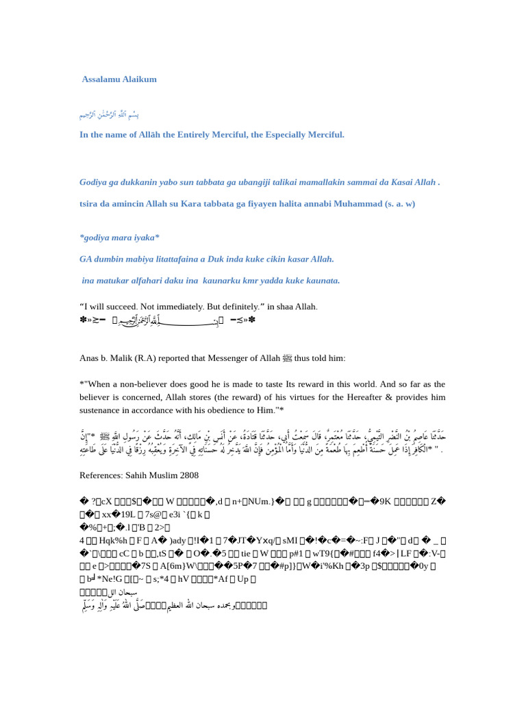 Daga Ina Take. CMPLT Hausa (1) - 1 | PDF | Semitic Words And Phrases
