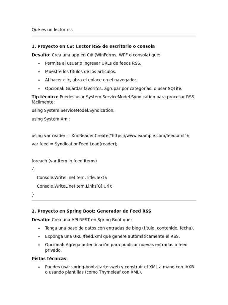 Qué Es Un Lector Rss | PDF