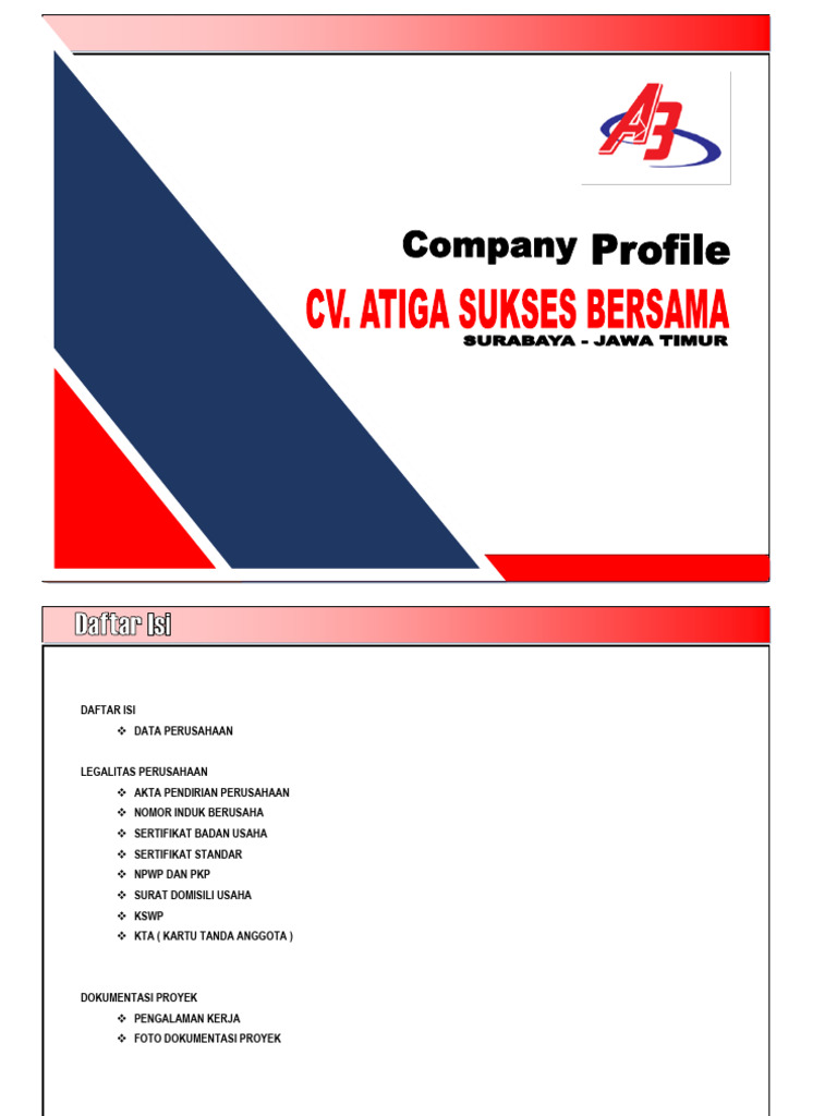 Company Profile CV A3 | PDF