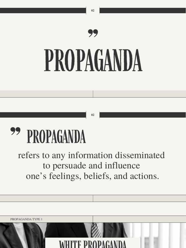 Propaganda Types and Techniques | PDF | Propaganda | Media Manipulation