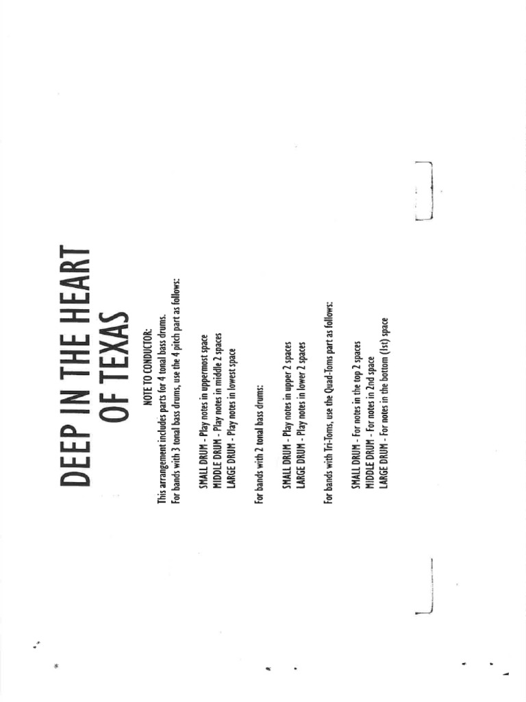 Deep in The Heart of Texas-Score and Parts | PDF