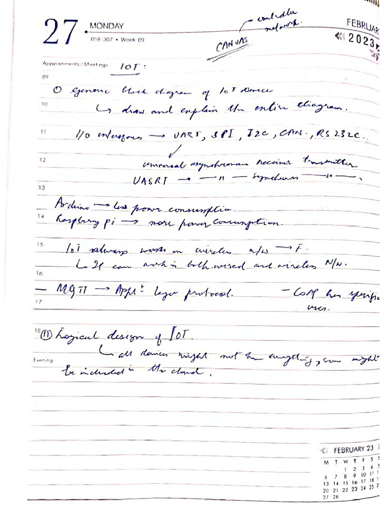 IoT Class Notes | PDF