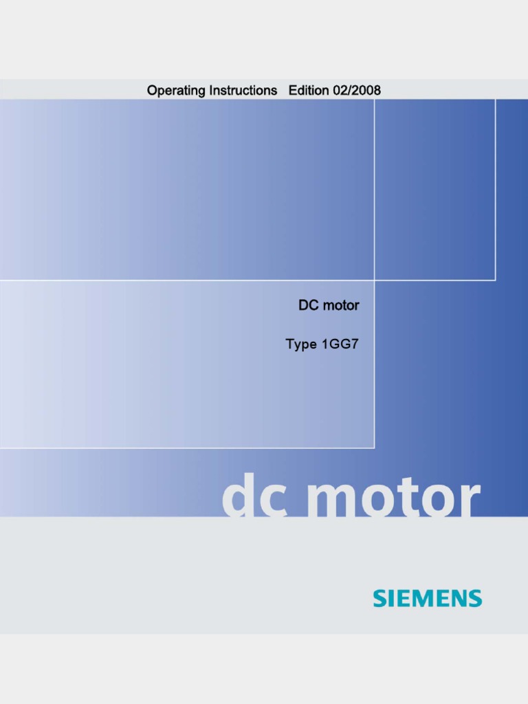 Manual Motor DC (Siemens) | PDF | Electric Motor | Bearing (Mechanical)