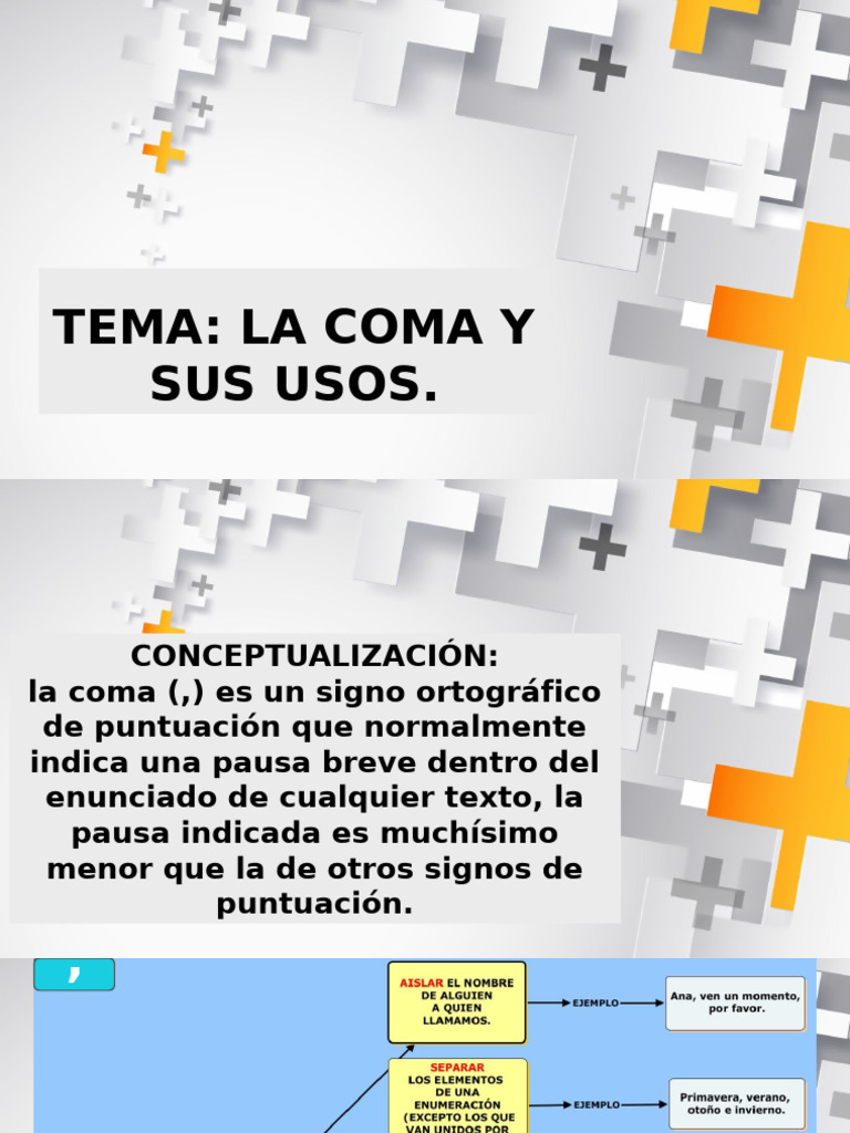 Uso de La Coma | PDF