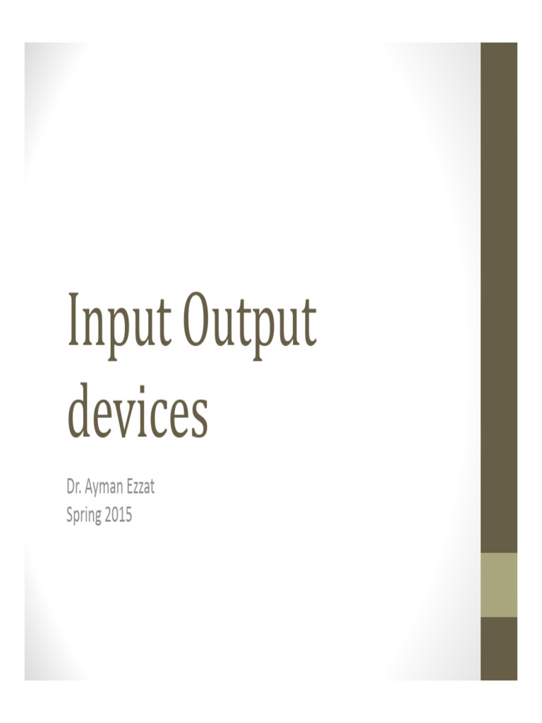 Ch5 - Input Output Devices | PDF | Computer Keyboard | Electronics