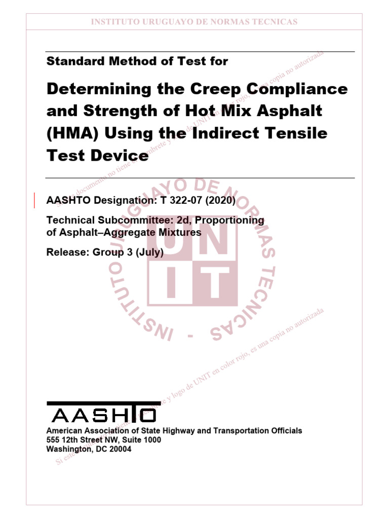 T-322-07-R20 Determining the Creep Compliance and Strength of Hot Mix ...