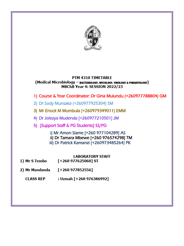 4.microbiology Course Outline.-2 | PDF | Infection | Virus