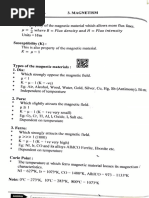 Magnetism Formula Sheet Class12 | PDF