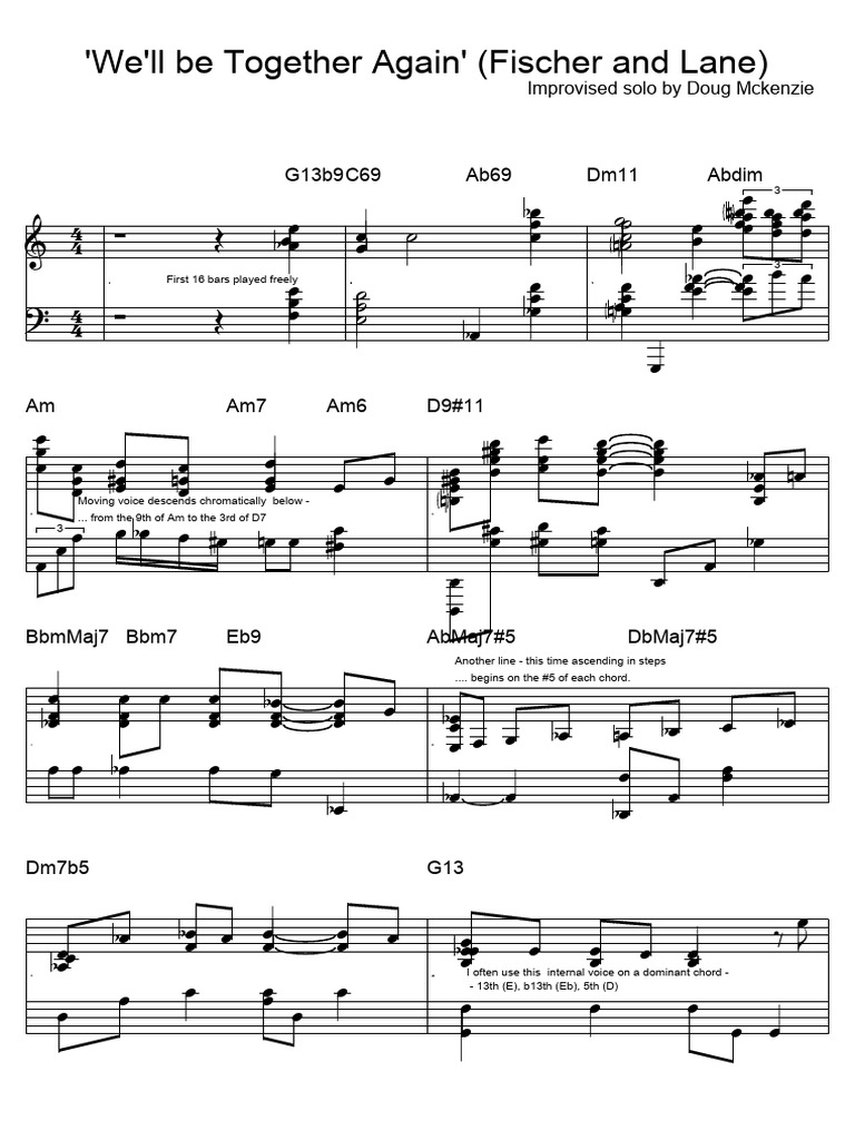 Well Be Together Again Transcription | PDF | Musical Scales | Melody