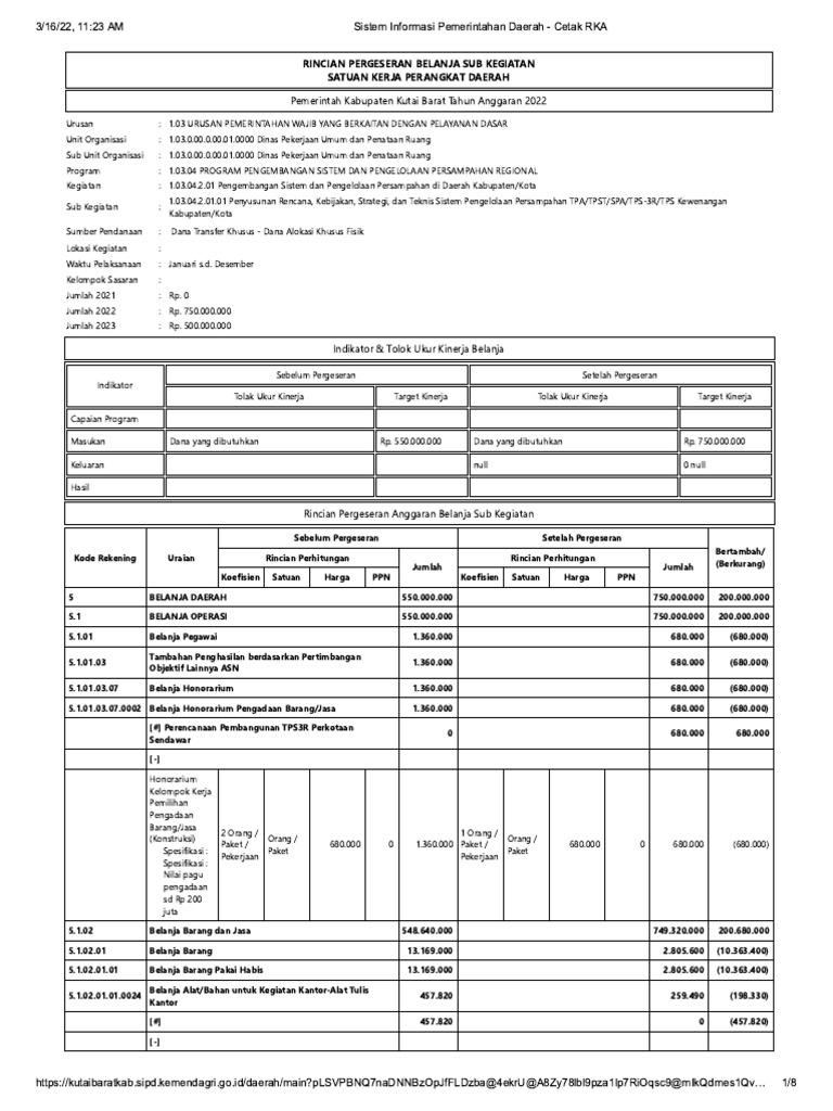Penyusunan Rencana TPS3R | PDF