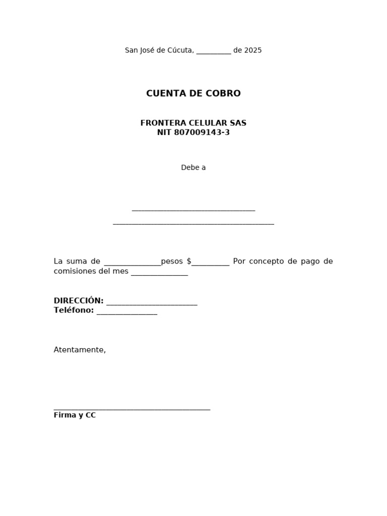 Cta Cobro | PDF