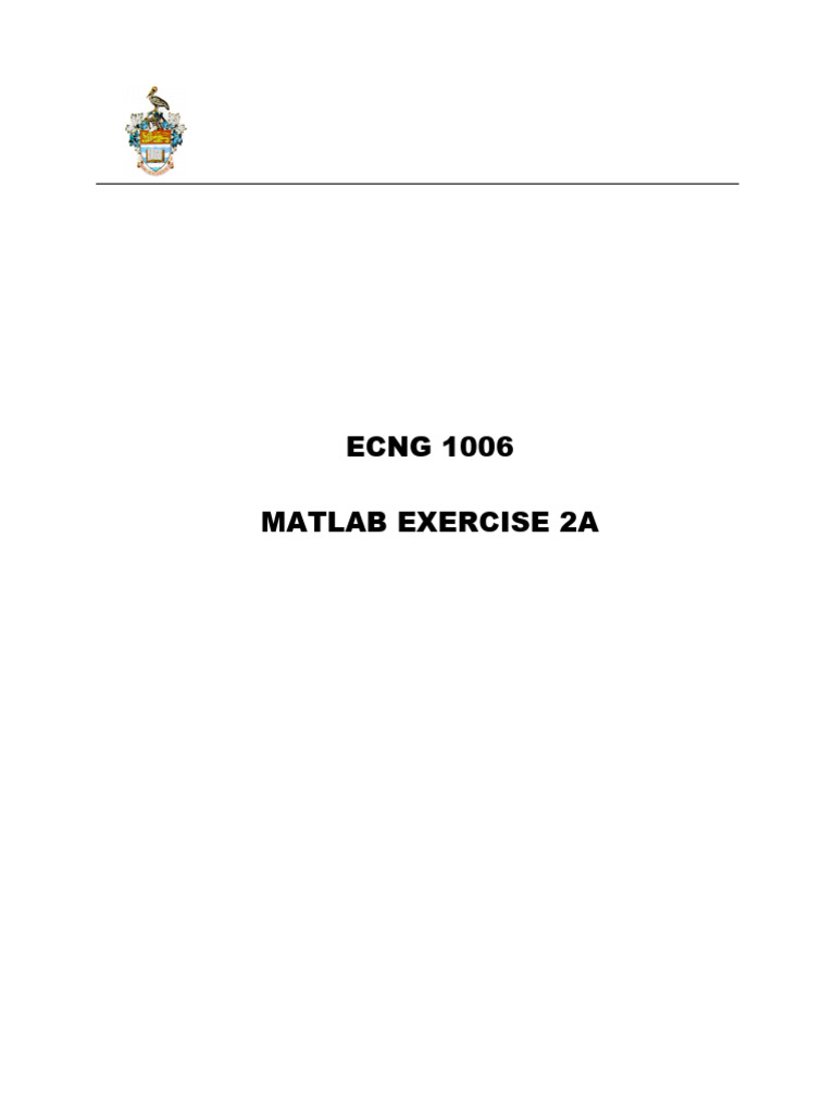 ECNG1006 - Matlab Exercise 2A - Jan 19 2025 | PDF | Phase (Waves) | Sine Wave