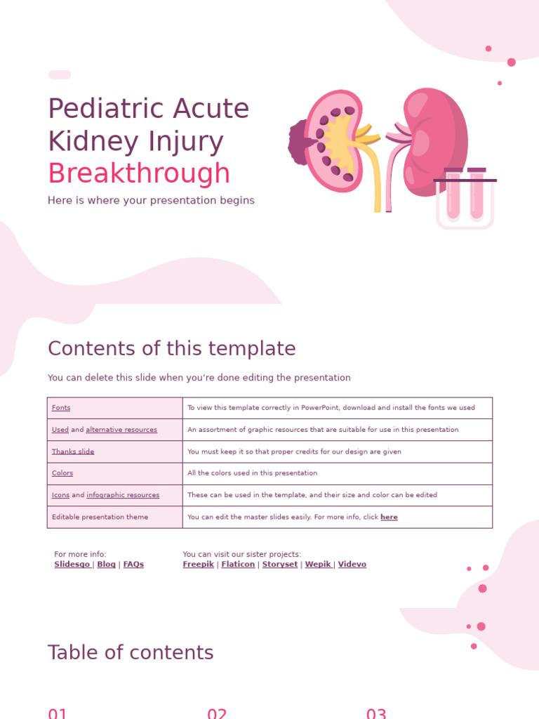 Pediatric Acute Kidney Injury Breakthrough by Slidesgo | PDF | Clinical Trial | Phases Of ...