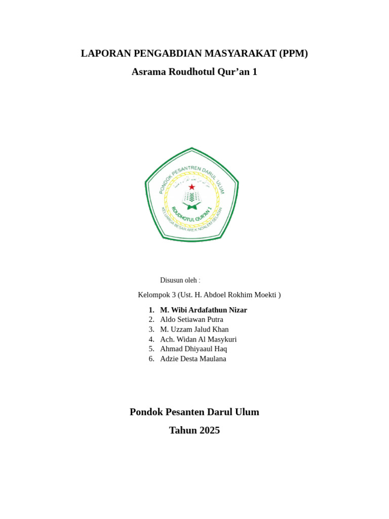 LAPORAN PENGABDIAN MASYARAKAT PPM Kelompok 3 | PDF