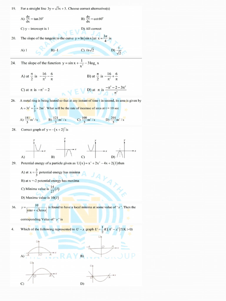 Differentiation Star Questions Ws 1 - 240622 - 190339 | PDF