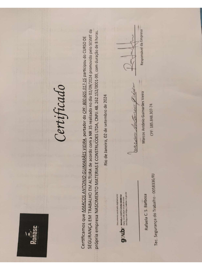 Nr35 Marcos Antonio Assinada | PDF