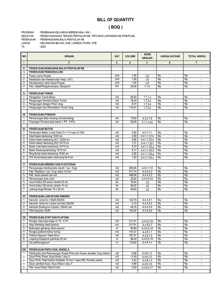 3.+Boq+Lengkap New | PDF