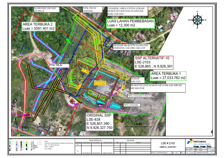 Map Planning Re-Route Flowline LSE-P2103 | PDF