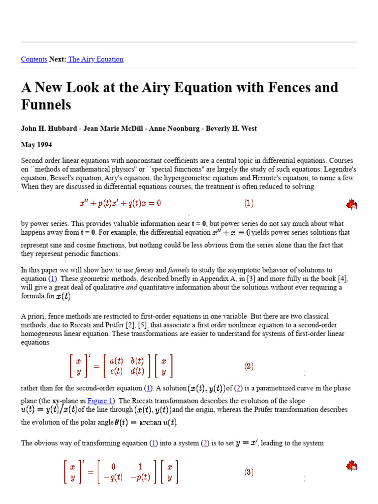 01 A New Look at the Airy Equation with Fences and Funnels | PDF ...