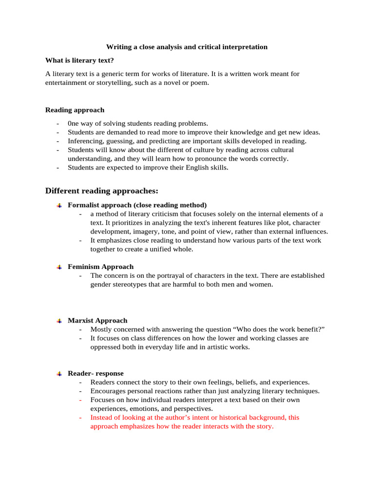 Close Analysis of Literary Texts | PDF | Cognition | Learning