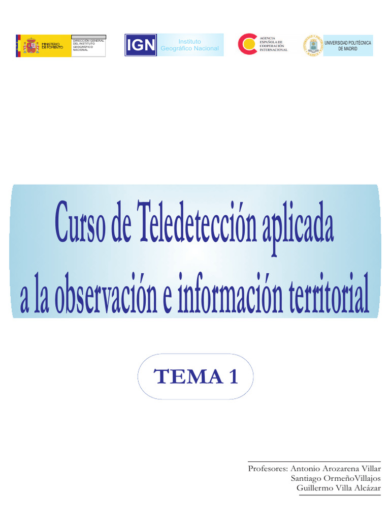 Teledetección y Cartografía en IGN | PDF | Cartografía | Sensores remotos