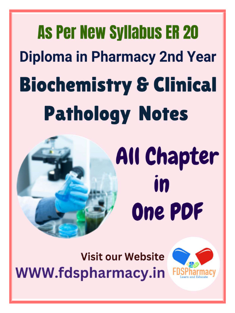 Biochemistry Clinical Pathology All Chapter Notes PDF | PDF ...