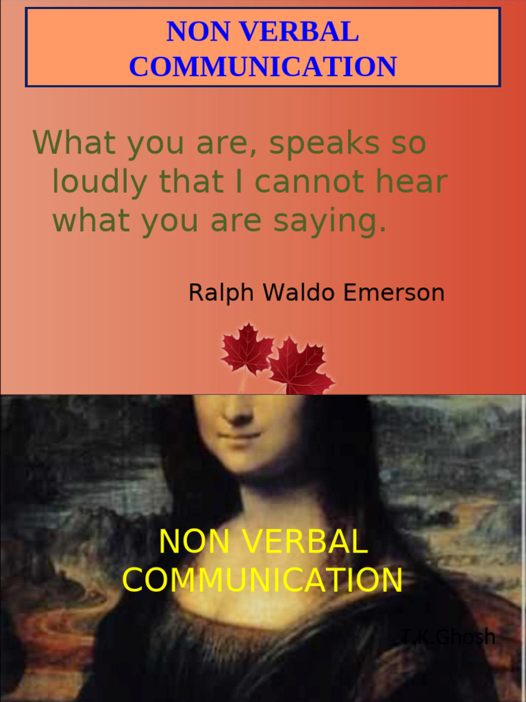 Non Verbal Communication | PDF | Nonverbal Communication | Social ...