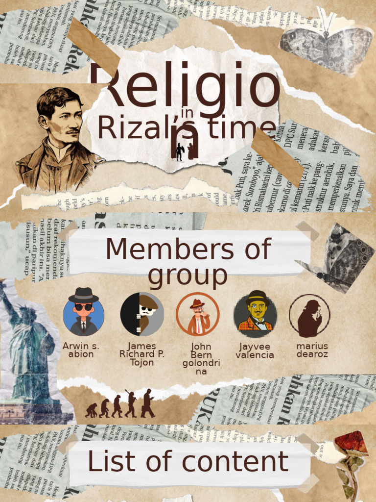Powerpoint For Gned 09 Reporting (Religion in Rizal's Time) | PDF | Philippines | Nationalism