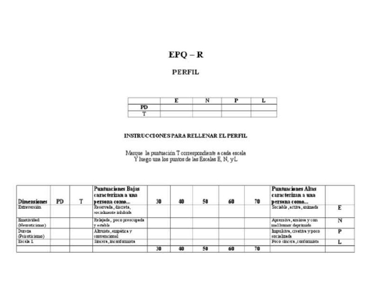 Hoja de Perfil Epq - R | PDF