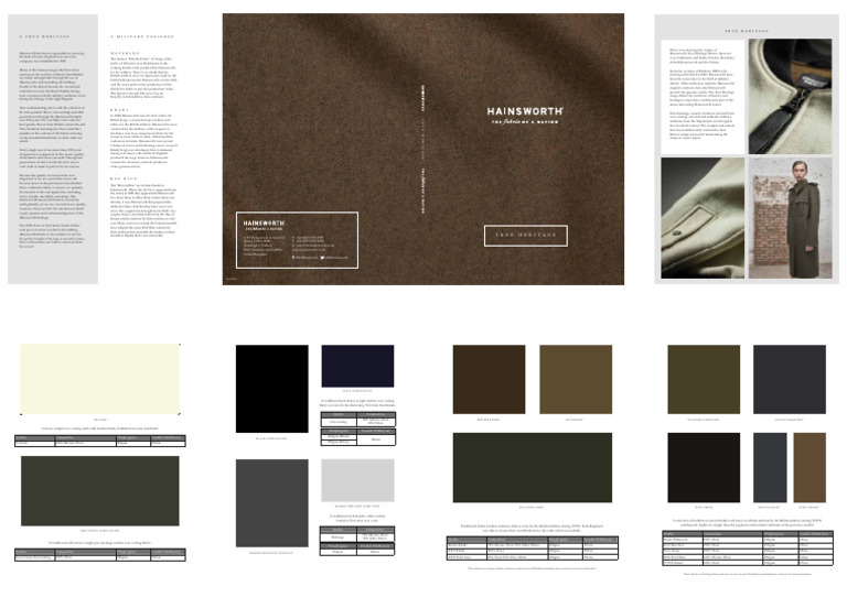 Hainsworth True Heritage Shade Card 2 | PDF | Worsted | Textiles