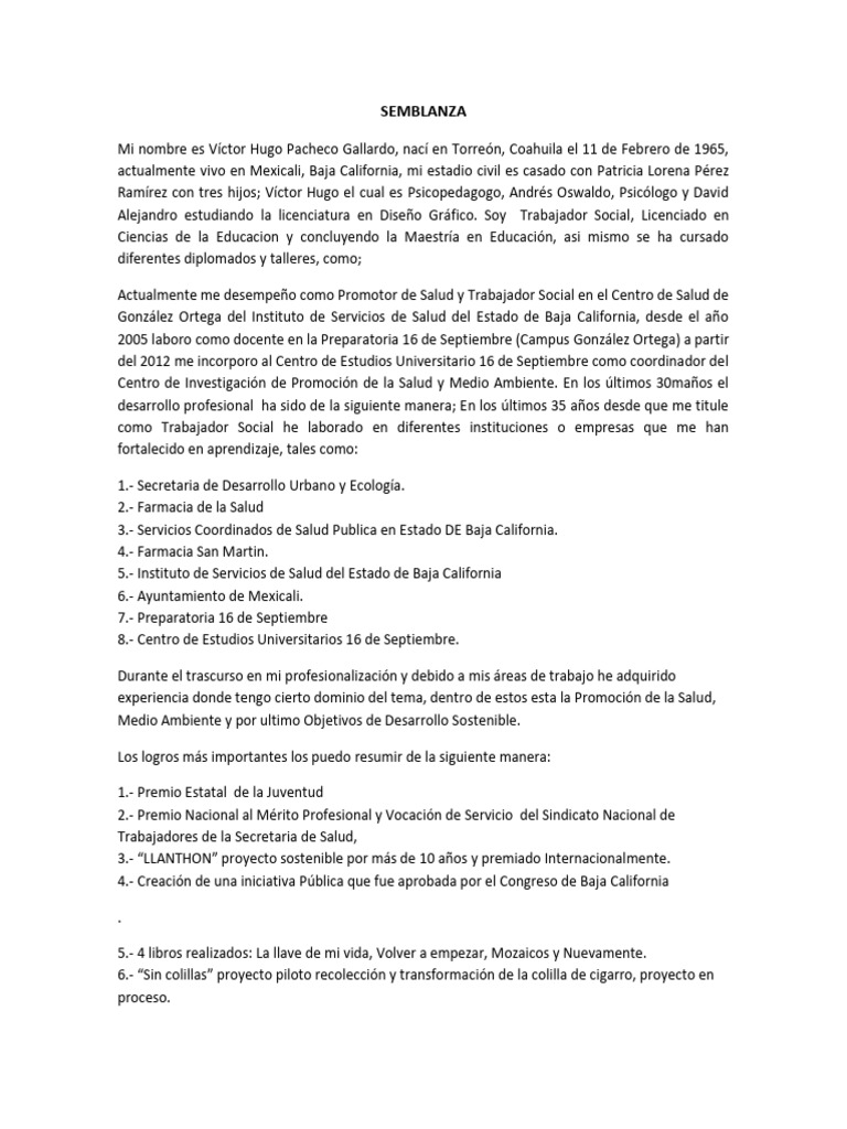SEMBLANZA | PDF | Trabajo Social | Residuos