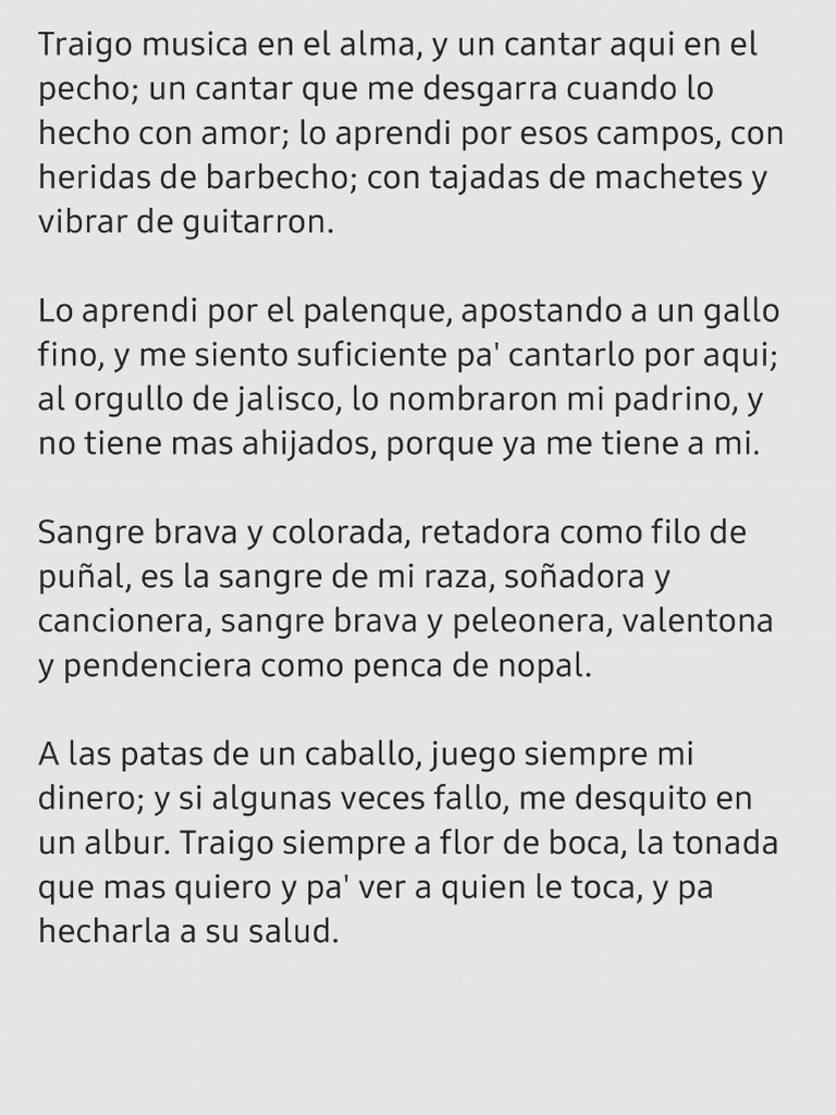 Tequila Con Limón Letra | PDF