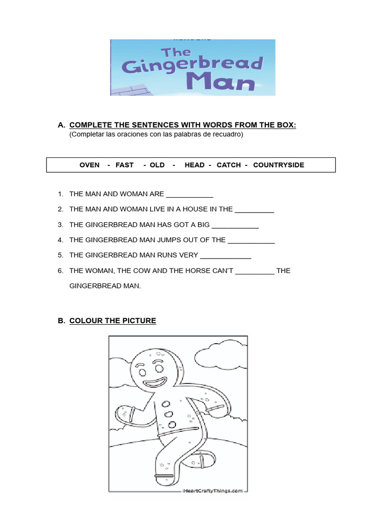 The Gingerbread Man Activity | PDF