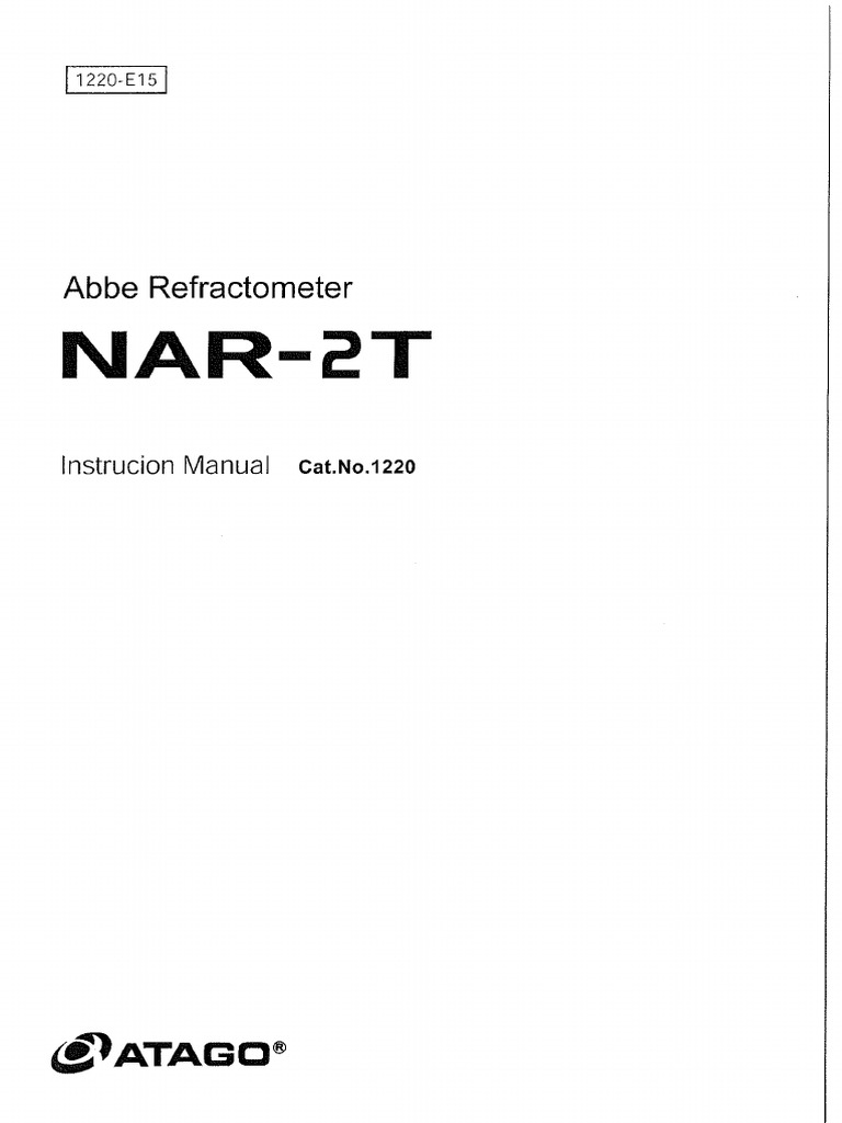 NAR-2T (E15) Instruction Manual | PDF