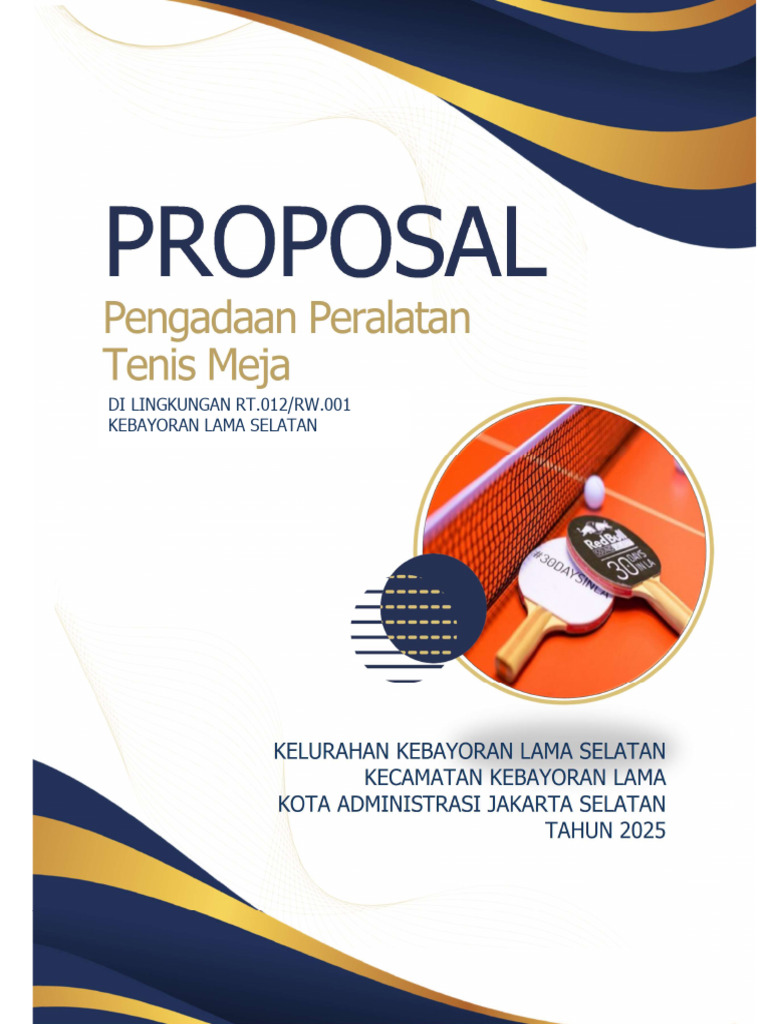 Proposal Tenis Meja | PDF