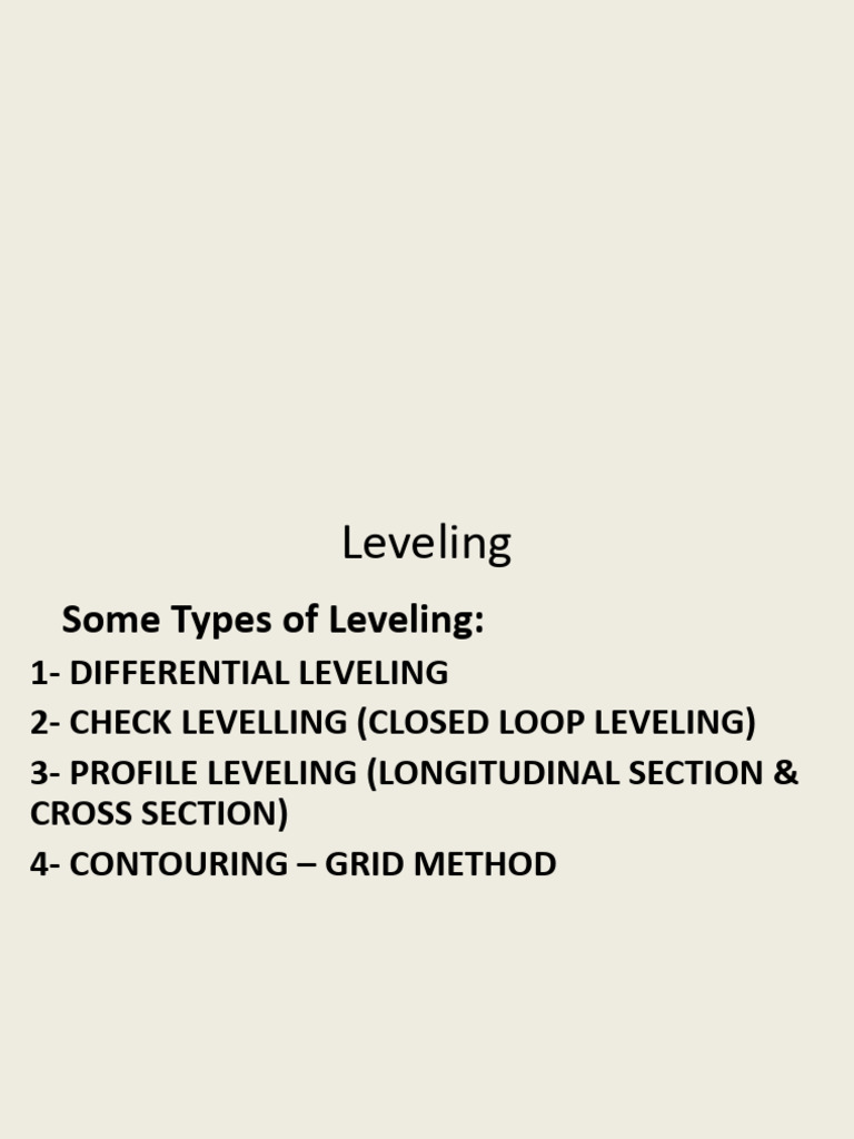 Lec 7 and 8 Types of Levelling | PDF