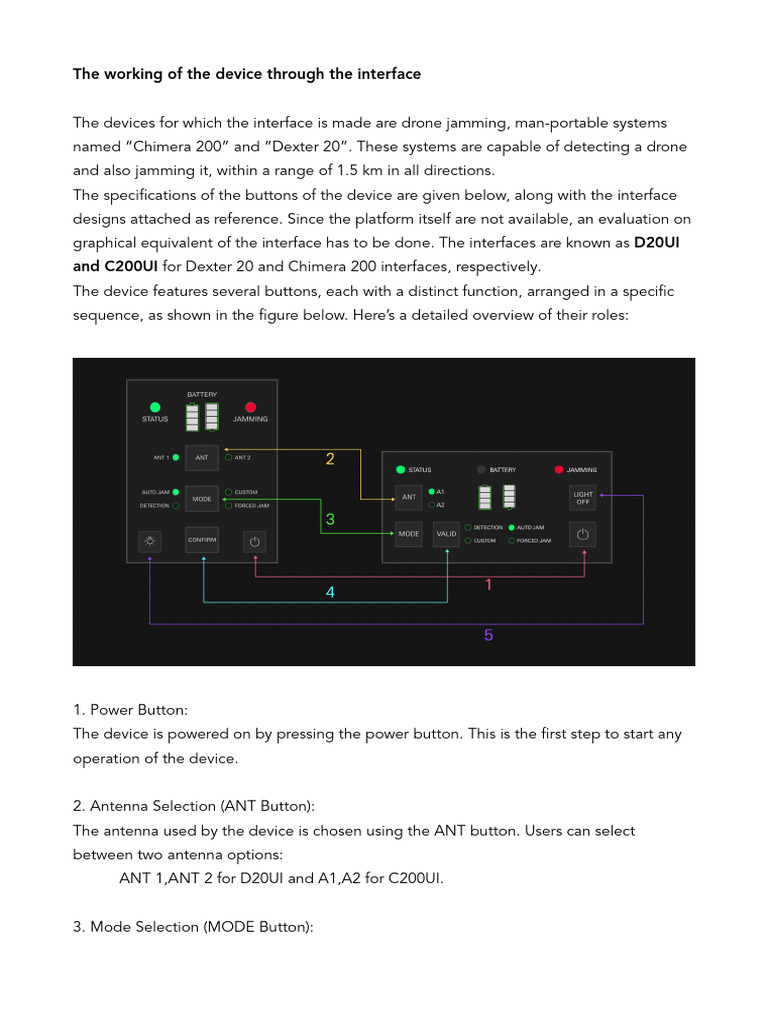 Drone Jamming Device Interface Guide | PDF | Icon (Computing) | Software