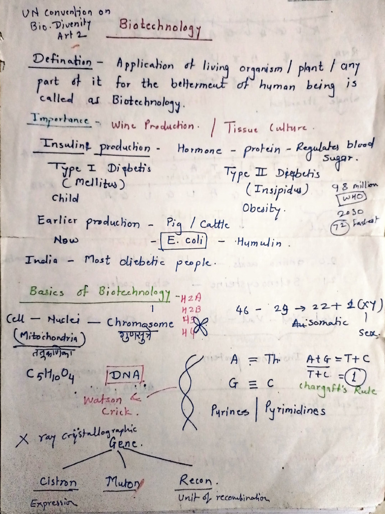 Biotechnology Notes Rohini Ma'Am | PDF | Life Sciences | Health Sciences