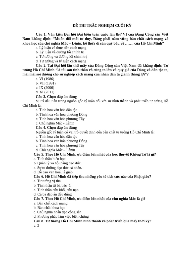 De Thi Cuoi Ky v2 | PDF