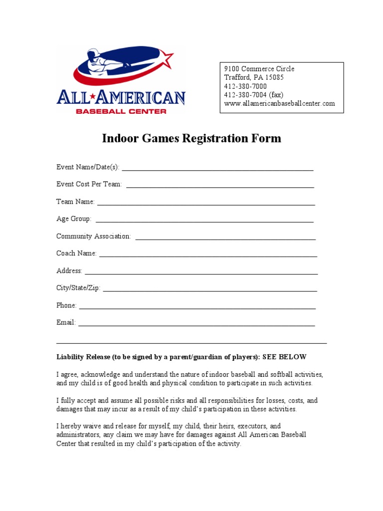 Registration Baseball | PDF